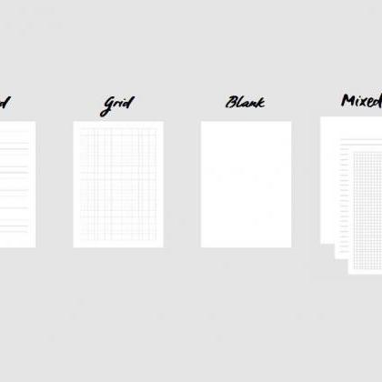 White Plain Notebook (lined/grid/blank) | Simple Traveler's Notebook ...