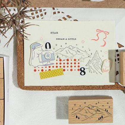 Stacking Mountain Wooden Stamp Collection (10 Pc)| Forest Stamp Chop ...