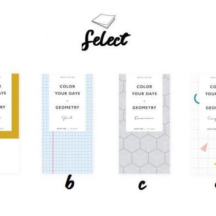 Geometric Shape Memo Pad Collection | Grid Memo Notepad | Lined Sticky ...