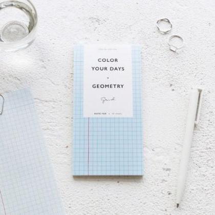 Geometric Shape Memo Pad Collection | Grid Memo Notepad | Lined Sticky ...