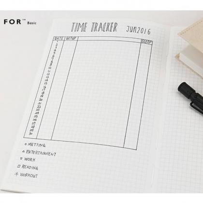 White Plain Notebook (lined/grid/blank) | Simple Traveler's Notebook ...