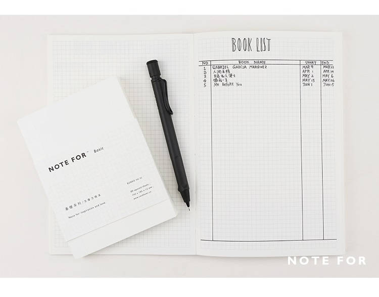 White Plain Notebook (lined/grid/blank) | Simple Traveler's Notebook ...