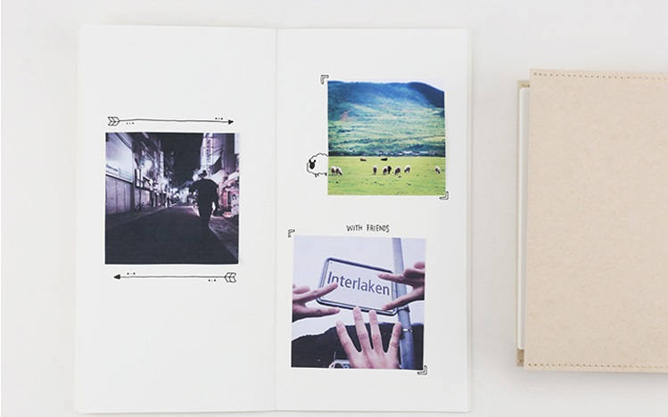 White Plain Notebook (lined/grid/blank) | Simple Traveler's Notebook ...