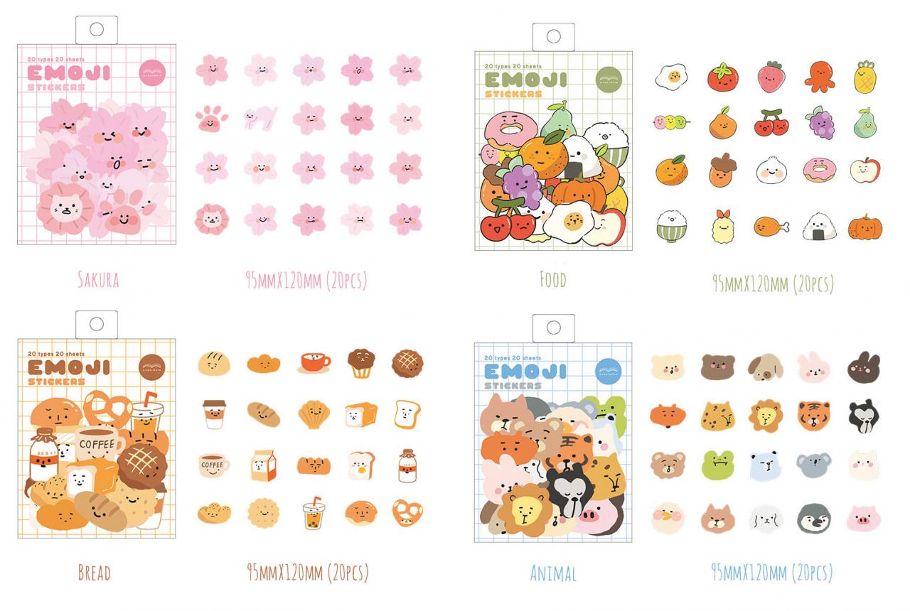 Emoji Stickers Pack | Animal Little Sticker | Bread Sticker | Sakura ...