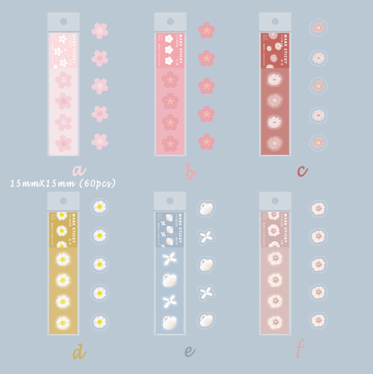 Pvc Flower Dots Sticky Notes Colors Collection | Waterproof Transparent ...