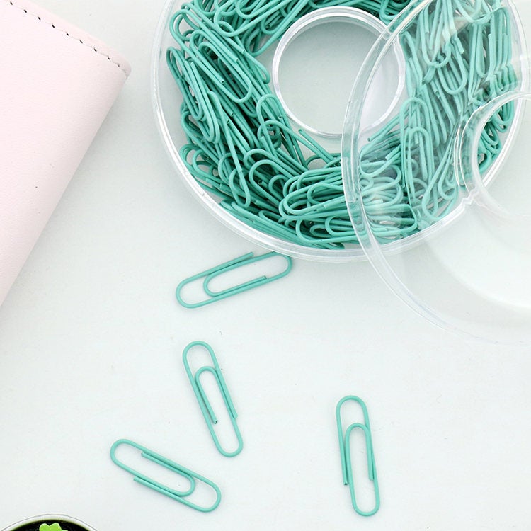 Pastel Blue Paper Clips - 150pc | Baby Blue Paperclips | Donut Paper ...