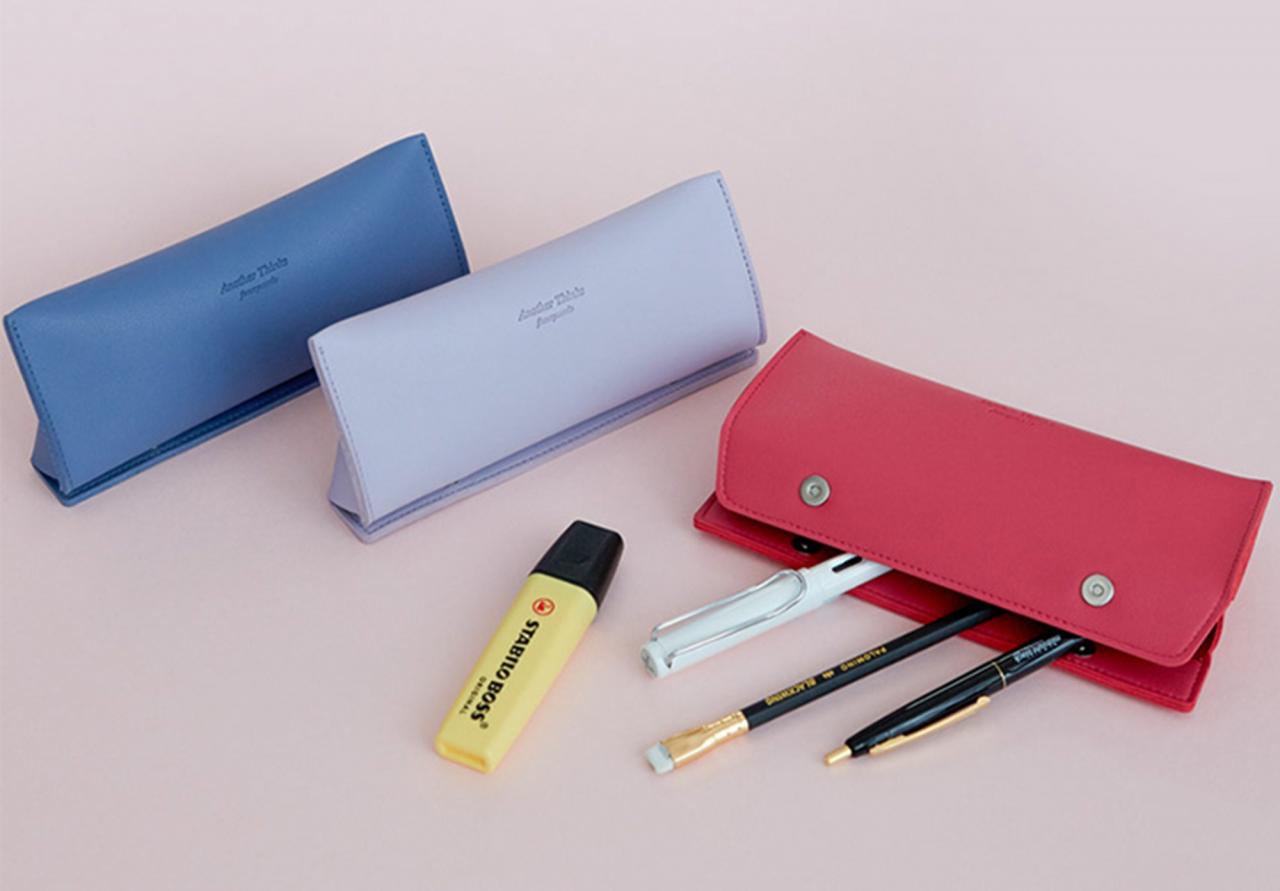 Triangle Leather Pen Case - 8 Colors | Multi Purpose Pen Case | Make-up ...