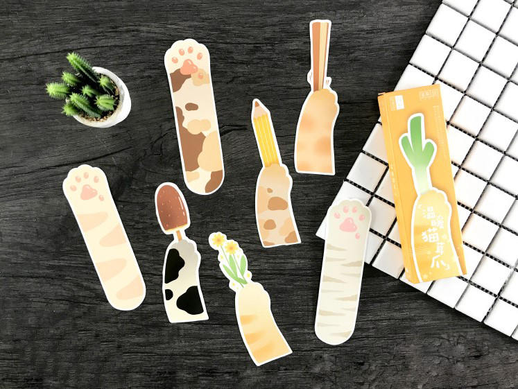Cat Paws Bookmarks Box Set - 30pc | Claws Bookmark | Kawaii Bookmark ...