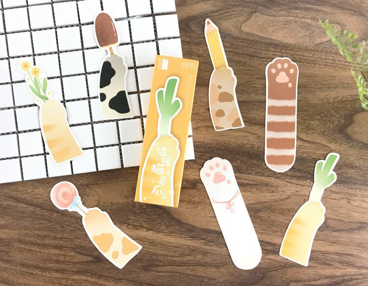 Cat Paws Bookmarks Box Set - 30pc | Claws Bookmark | Kawaii Bookmark ...