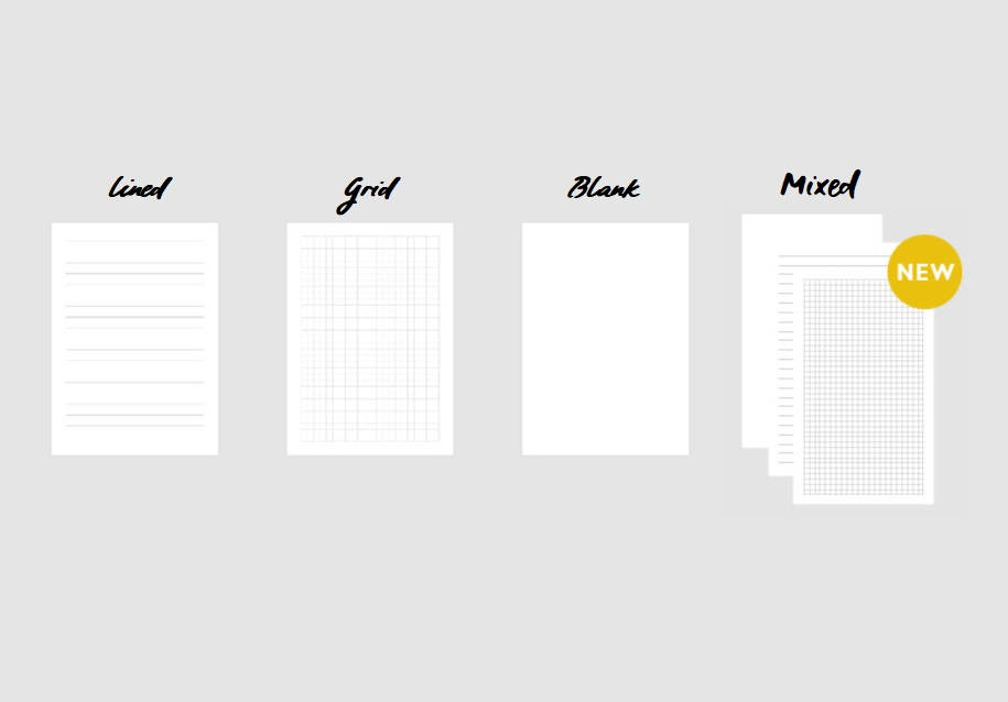 White Plain Notebook (lined/grid/blank) | Simple Traveler's Notebook ...