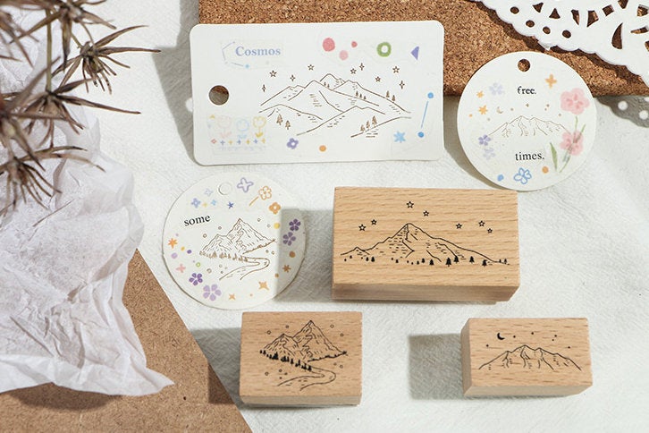 Stacking Mountain Wooden Stamp Collection (10 Pc)| Forest Stamp Chop ...