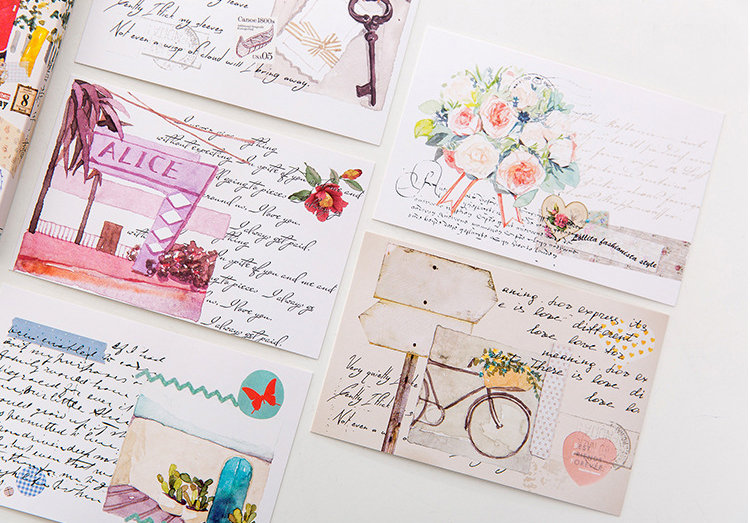 Old Time Manuscript Letter Postcards Collection (30pc) | Retro Post ...