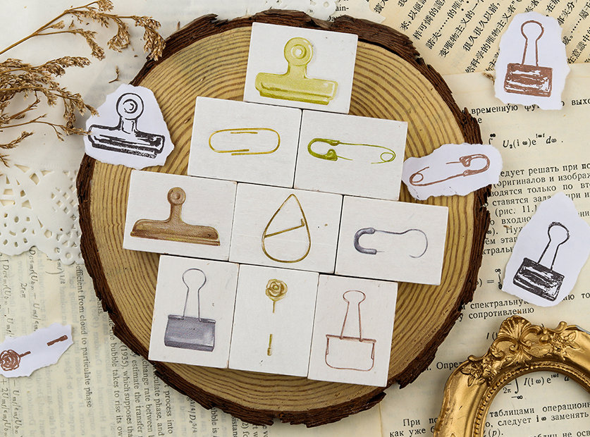 Realistic Brooch Stamp Set | Hand Drawn Style Stamp | Pins Stamp Set ...