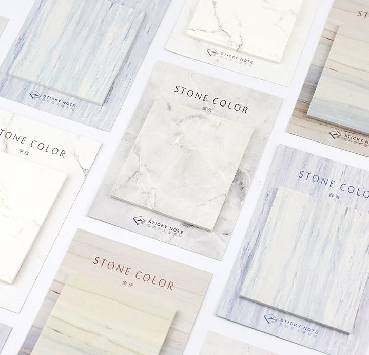 Marble Pattern Sticky Notes Memo | Marble Texture Memo Pad | Stone Memo ...