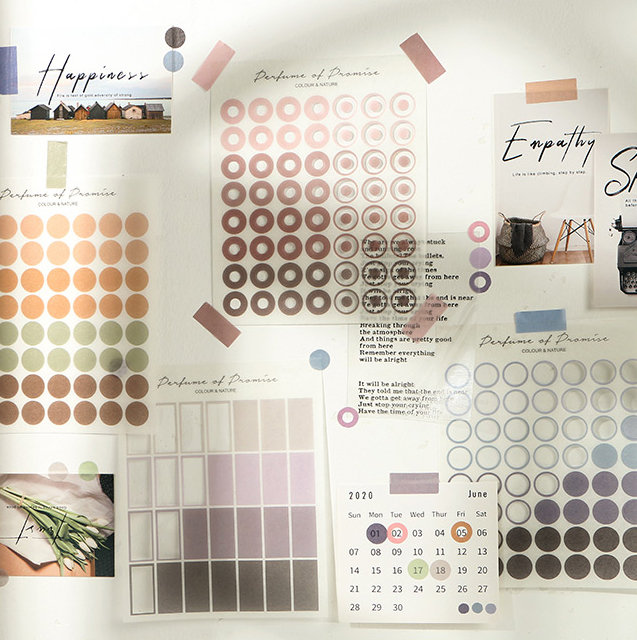 Colourful Sealing Stickers Set - 10 Colors | Notebook Bookmark Label ...