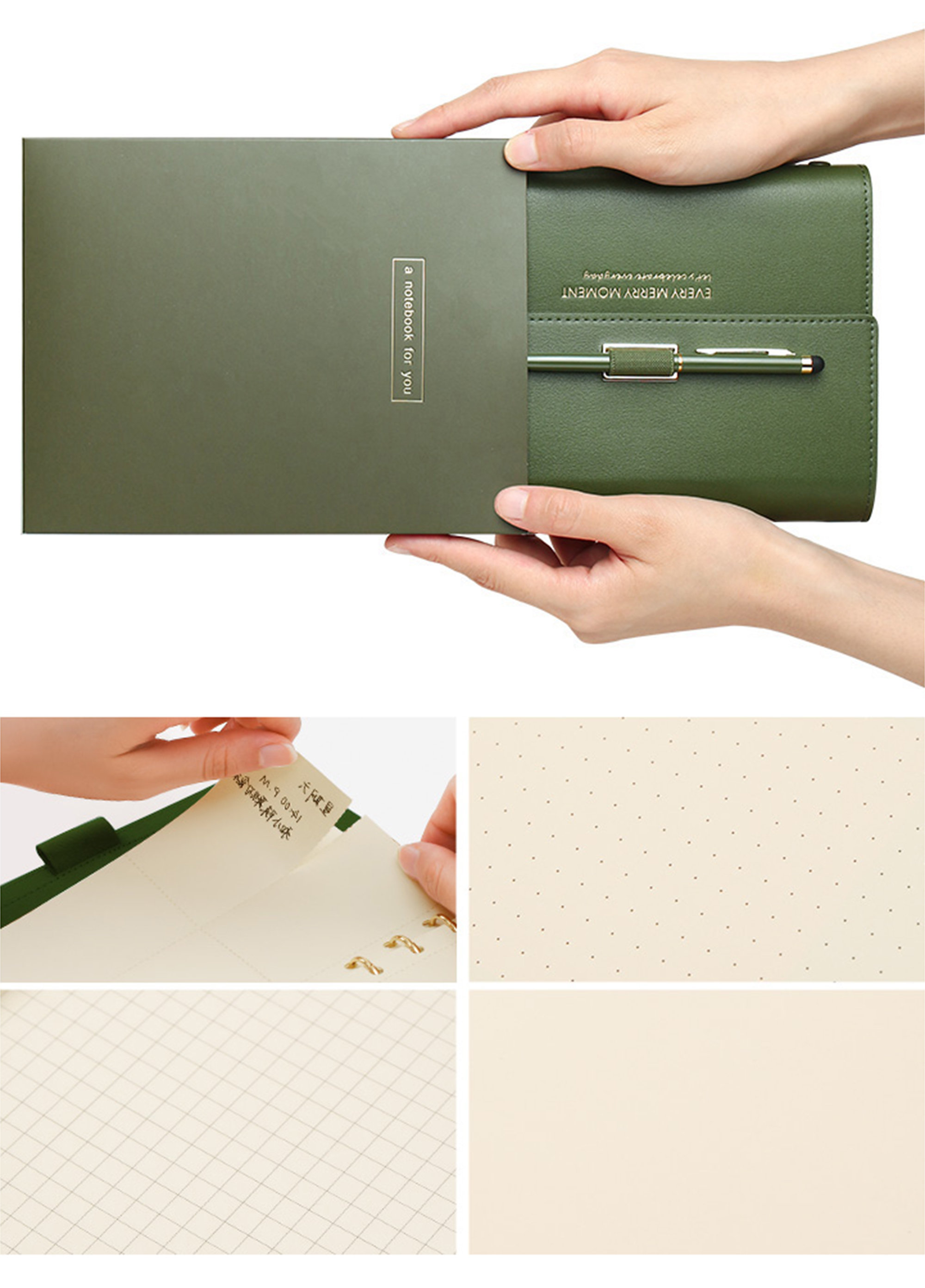 Personalized Leather Notebook (7 Colors) | Hand-made Genuine Leather ...